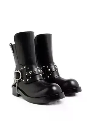 ANN DEMEULEMEESTER Boa Stud-embellished Ankle Boots