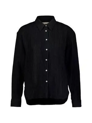 120% Lino Crinkled-finish Chest-pocket Shirt