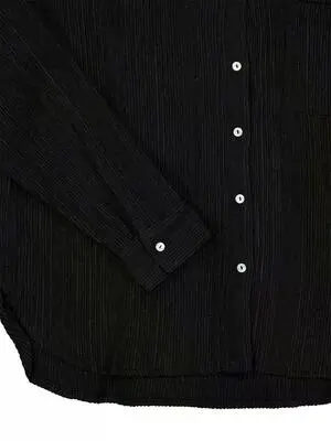 120% Lino Crinkled-finish Chest-pocket Shirt