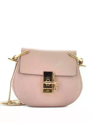 Chloé Drew Leather Mini Crossbody Bag - Pink