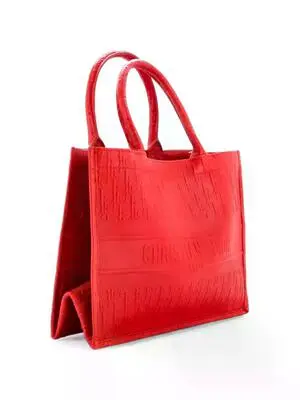 Dior Book Oblique Embossed Calfskin Medium Tote Bag