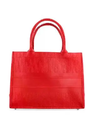 Dior Book Oblique Embossed Calfskin Medium Tote Bag