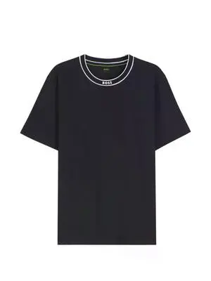 BOSS Cotton T-shirt With Logo Crew Neck - Black
