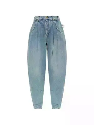 Moschino Pleated Tapered Jeans - Blue