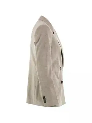 Tagliatore Double-breasted Ribbed-texture Suit Jacket