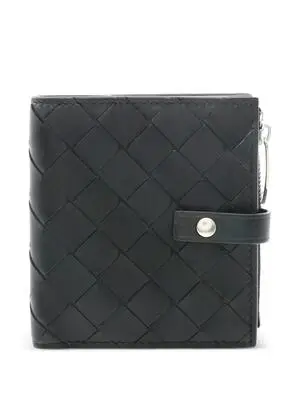 Bottega Veneta 2020s Intrecciato Bi-fold Wallet - Black