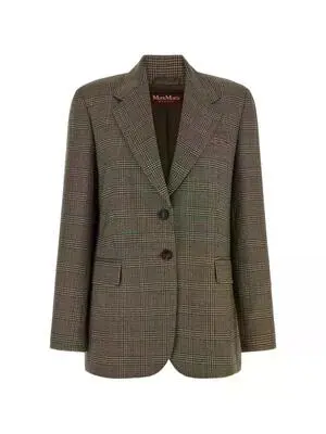 Max Mara Check-pattern Single-breasted Blazer