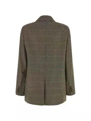 Max Mara Check-pattern Single-breasted Blazer