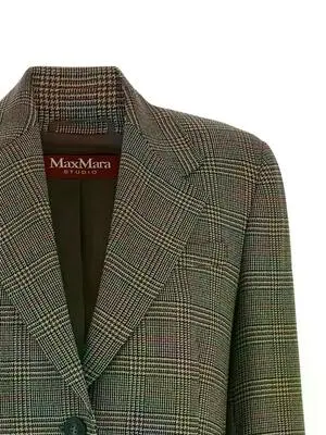 Max Mara Check-pattern Single-breasted Blazer