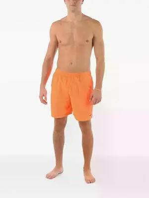 Nike Elasticated-waistband Logo-embroidered Swim Shorts - Orange