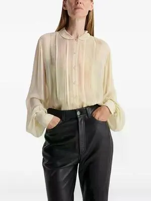 RÓHE Pleated Balloon Sleeve Shirt