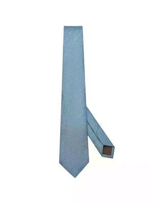 Canali Micro-pattern Neck Tie - Blue