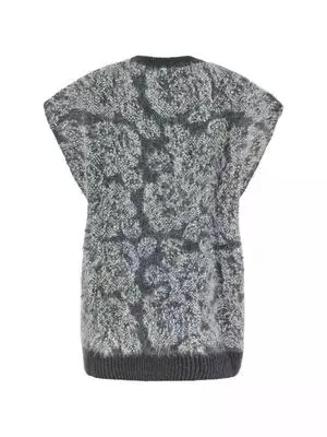NUDE Abstract-pattern Knit Vest