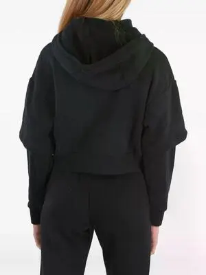CONVERSE Logo-print Cropped Hoodie