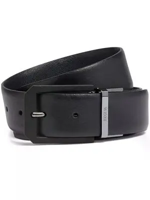 Zegna Reversible Leather Belt - Black