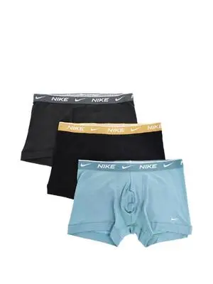 Nike Logo-waistband Stretch-cotton Boxer Briefs - Black