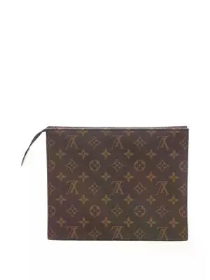 LOUIS VUITTON Monogram Pochette Toilette Clutch Bag - Brown