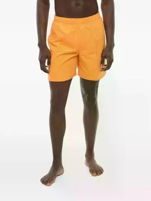 Nike Embroidered-logo Elasticated Swim Shorts - Orange