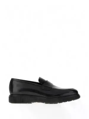 FERRAGAMO Calfskin Loafer With Embossed Gancini Detail