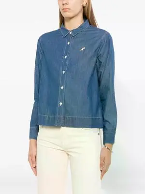AGNES B. Embroidered-dinosaur Shirt