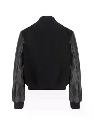 Just Cavalli Logo Patch Panelled Bomber Jacket