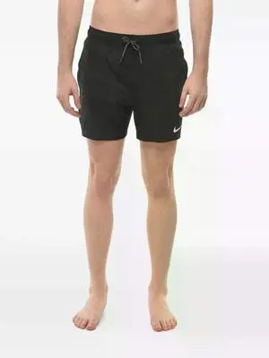 Nike Logo-print Elasticated Swim Shorts - Black
