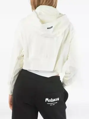 Nike Logo Print Cropped Hoodie