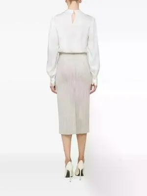 NISSA Sequins Detail Midi Skirt