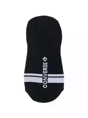 CONVERSE Logo-print Striped Socks - Black
