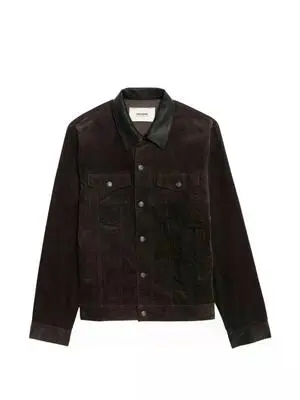 Zadig&Voltaire Velvet Jacket With Wing Patch - Brown