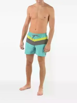 Nike Elastic-waistband Striped Swim Shorts