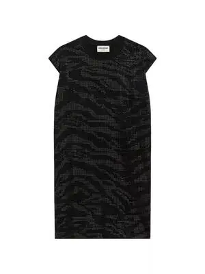 Zadig&Voltaire Roe Dress With Rhinestone Zebra Motif
