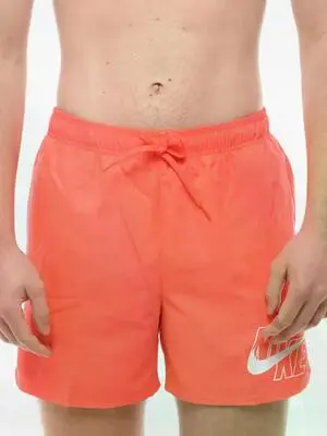 Nike Logo-print Drawstring Swim Trunks - Orange
