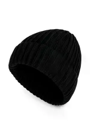Malo Ribbed-knit Beanie Hat - Black