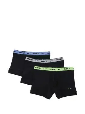 Nike Logo-waistband Stretch-cotton Boxers - Black
