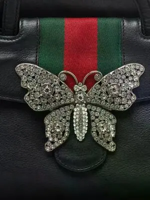 Gucci Medium Linea Totem Web Butterfly Tote Bag