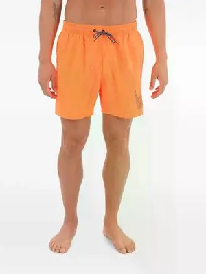Nike Logo-print Drawstring Swim Shorts - Orange