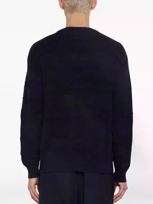 LANEUS Jacquard-knit Crew-neck Sweater