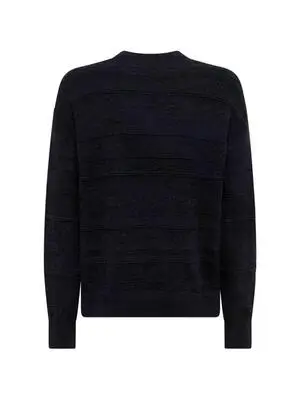 LANEUS Jacquard-knit Crew-neck Sweater