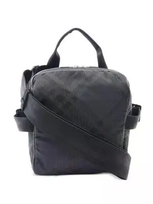 Burberry Check Jacquard Crossbody Bag - Black