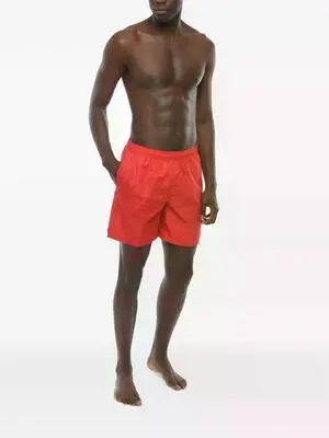 Nike Embroidered-logo Elasticated-waist Swim Shorts - Red