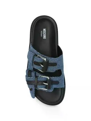 Moschino Buckle-fastening Denim Sandals