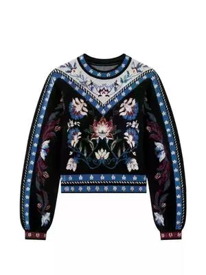 Farm Rio Floral-intarsia Sweater