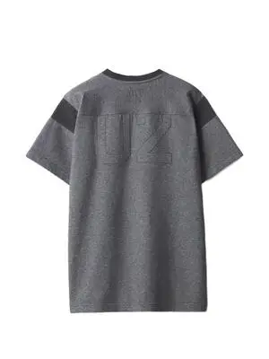 Maison Kitsuné College Embroidered Panelled T-shirt