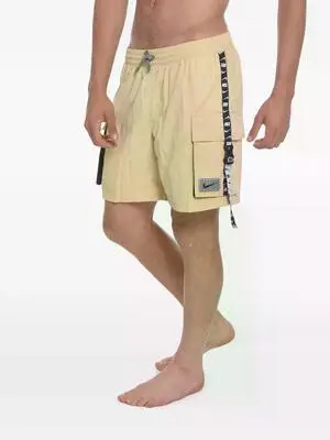 Nike Logo-tape Cargo Swim Trunks - Neutrals