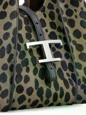 TOD'S Mini T Timeless Shopping Bag In Pony Effect Leather