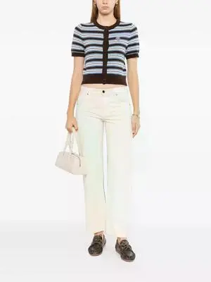 AGNES B. Striped Short-sleeve Top
