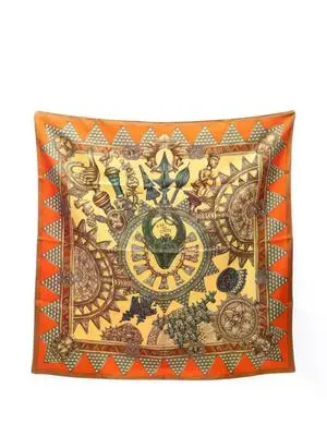 Hermès 2010s 90 Carré L'or Des Chefs Scarf