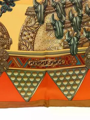 Hermès 2010s 90 Carré L'or Des Chefs Scarf