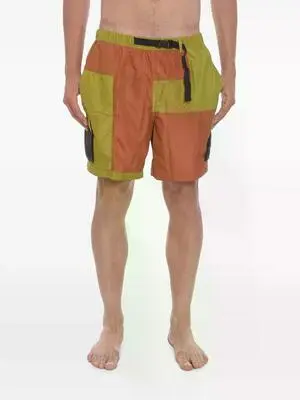 Nike Color-block Cargo Swim Shorts - Orange